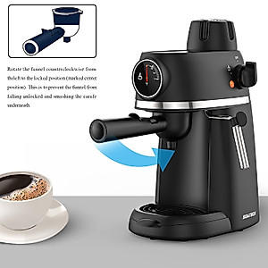 SOWTECH Espresso Machine, Cappuccino Machine with Steam Milk Frother, 3.5 Bar Latte Coffee Maker with Carafe