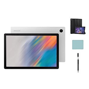 SAMSUNG Galaxy Tab A8 Android WiFi Tablet, 10.5'' Touchscreen (1920x1200) LCD Screen, 32GB Storage, Bluetooth, Android 11 OS, Silver with Accessories