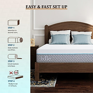 EGOHOME Twin XL Mattress 12 Inch Cooling Gel Memory Foam, Fiberglass Free, Mattress Bed in a Box for Back Pain Relief, Medium Firm, CertiPUR-US Certified, 38”x80”x12”, White