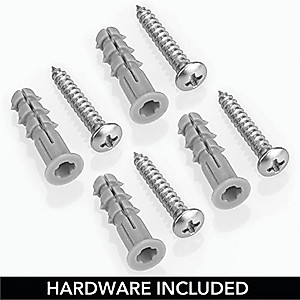 mDesign Plastic Wall Mount Display Organizer Holder, 2 Tier - Protect, Store and Show Off Small Collectibles, Figurines, Mugs, Succulent Plants - Create Additional Storage in Bathroom, Nursery - Clear