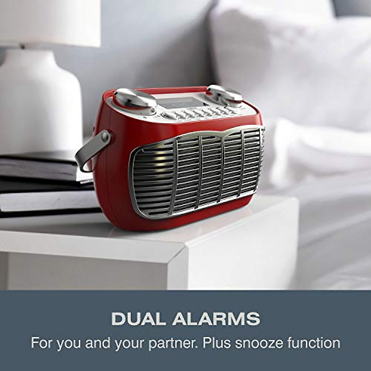 Vintage AM FM Portable Radio with Dual Alarms | Retro Detroit Radio
