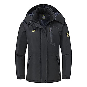 Pdbokew Women's Skiing Snowboarding Jackets Fleece Hood Mountain Snow Coat