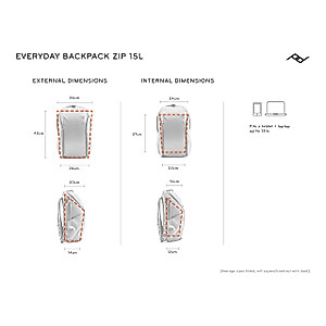 Peak Design Everyday Backpack Zip 15L Midnight, Carry-on Backpack with Laptop Sleeve (BEDBZ-15-MN-2)