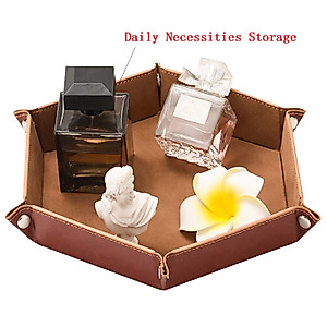 SHYVIA Dice Tray for RPG DND Table Games Metal Dice Rolling Tray Holder Dice Storage Box Larger Size Double Sided Folding PU Leather and Velvet 4 Pieces