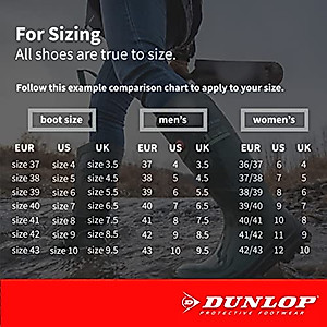 Dunlop Protective Footwear,Durapro Steel Toe, 100% Waterproof Polyblend PVC Material, Comfortable DURAPRO Energizing Insoles, Lightweight and Durable8908600.05, Size 5 US
