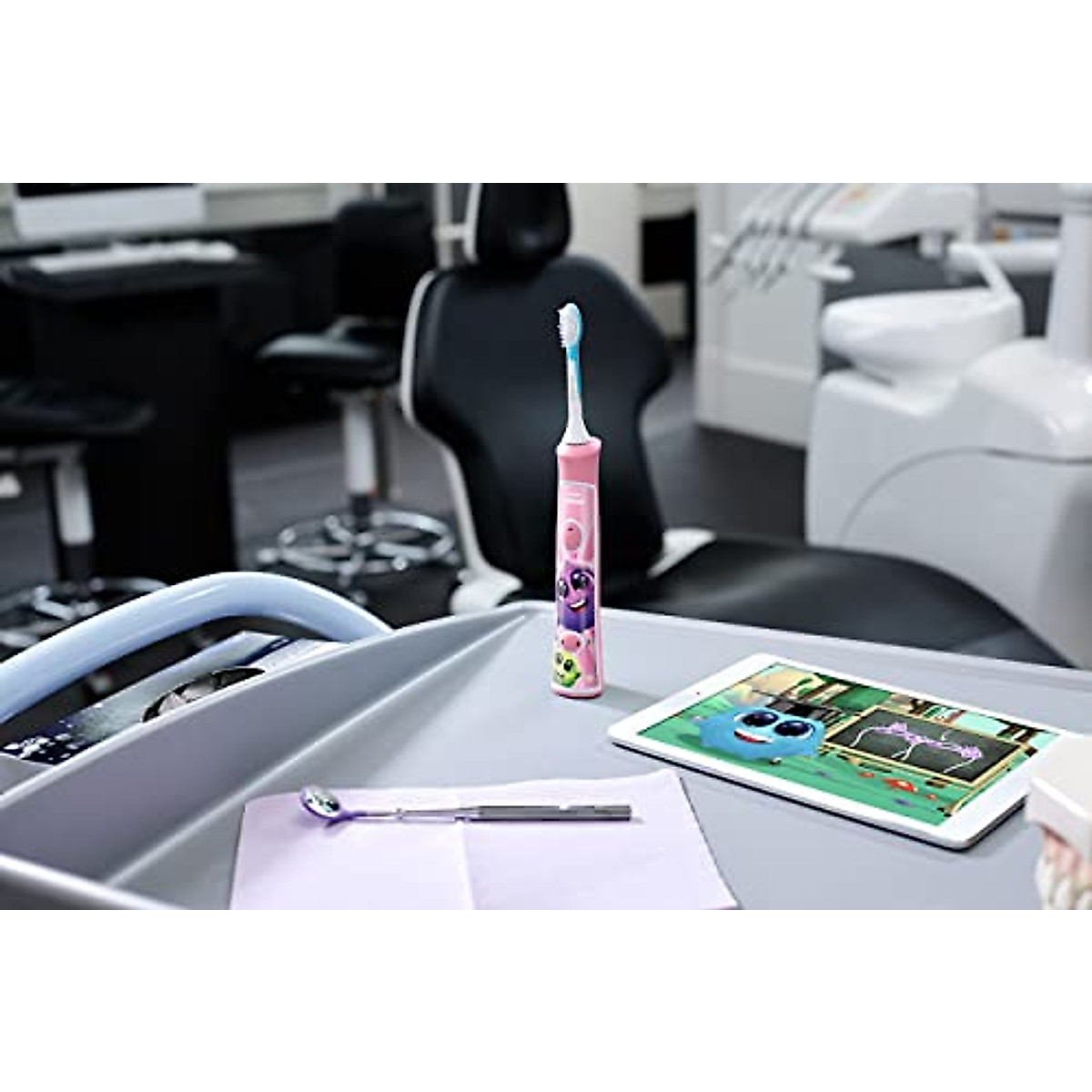 Philips Sonicare for Kids 3+ Bluetooth Connected Rechargeable Electric Power Toothbrush, Interactive for Better Brushing, Pink, HX6351/41