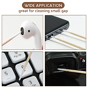 800PCS Pointed Cotton Swabs with Storage Case - Precision Tip Cotton Swabs with Wooden Sticks - Microblading Cotton Swab 4 inch - Cotton Swabs for Makeup, Tattoo Permanent Supplies