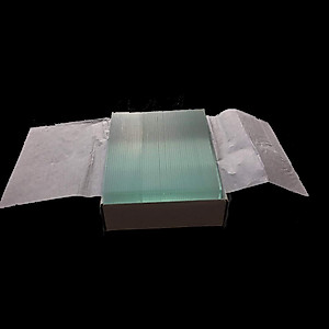 MUHWA 50PCS Blank Microscope Slides and 100 PCS 22mmx22mm Square Cover Glass (7101 Non-Frosted)