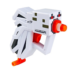 Nerf MicroShots Minecraft Ghast Mini Blaster, Includes 2 Official Elite Darts, Christmas Stocking Stuffers, Minecraft Ghast Mob Design