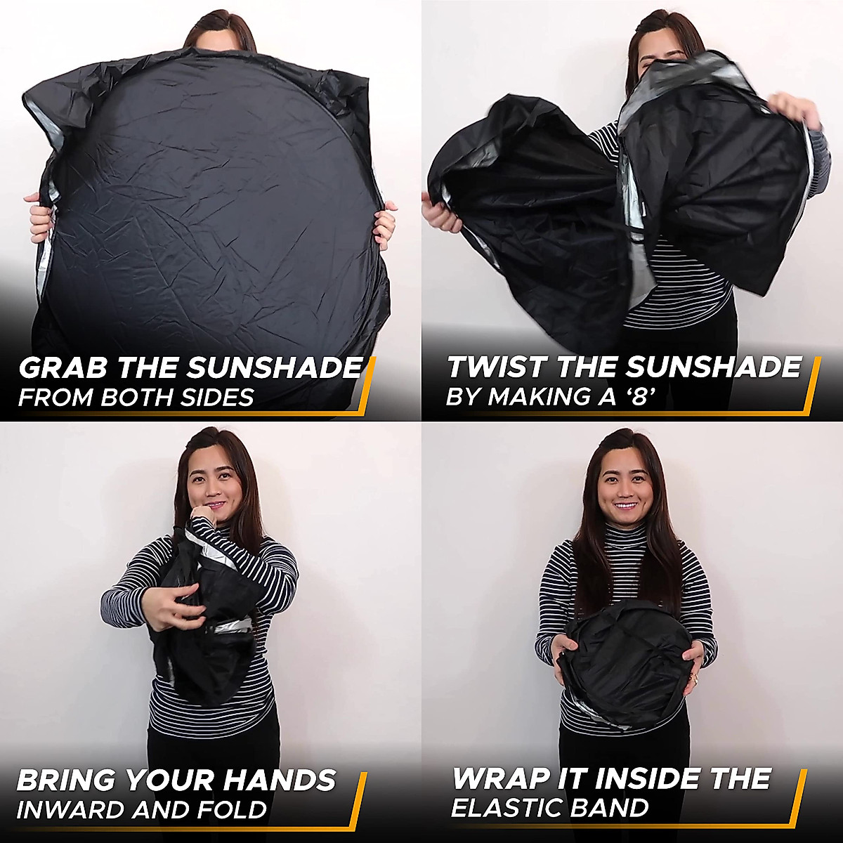 EcoNour Jeep Windshield Sunshade | Sun Visor for UV Rays & Heat Protection | Suitable for Wrangler, Compass, Gladiator & Renegade | Accessories for Jeep Wrangler | X-Small - 60x21 inches