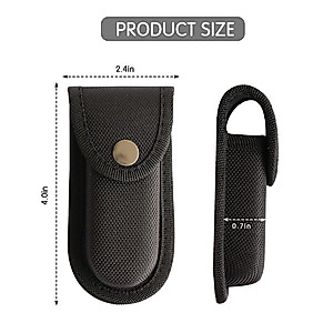 Obfuscate Nylon Pocket Knife Sheath for Carrying Folding Knives and Accessories with Snap Closure and Vertical Carry Belt Loop Belt Knife Holster Nylon Utility Holster of Outdoor or EverydayUse 4 PCS