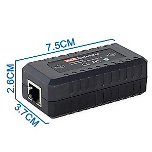 CENTROPOWER PoE Extender Ethernet Repeater 1 Port 10/100Mbps, IEEE802.3af Network PoE Switch Signal Extender for Security Systems IP Camera Poe Splitter, IP Phone