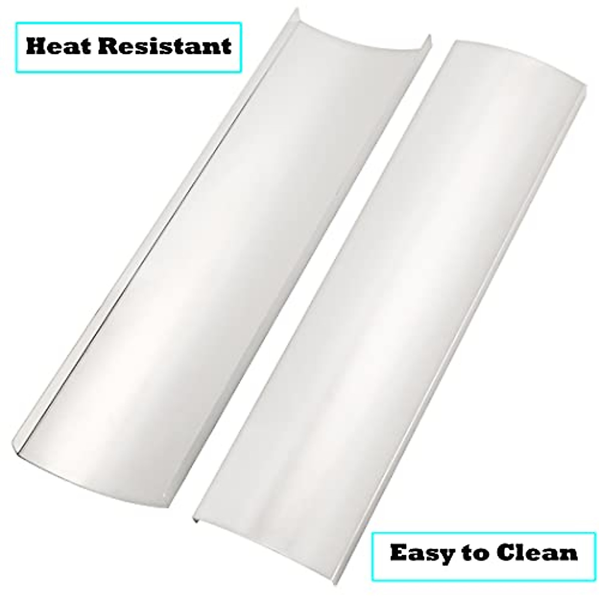 SUONA 15 5/8 Inch SS Heat Plates Shield for Kenmore 148.45961610 148.23683310 148.20125510 148.16656011 148.34176411 Grill Replacement Parts for Master Forge P3018 SH3118B Heat Diffuser 4 Pack ST-45-4