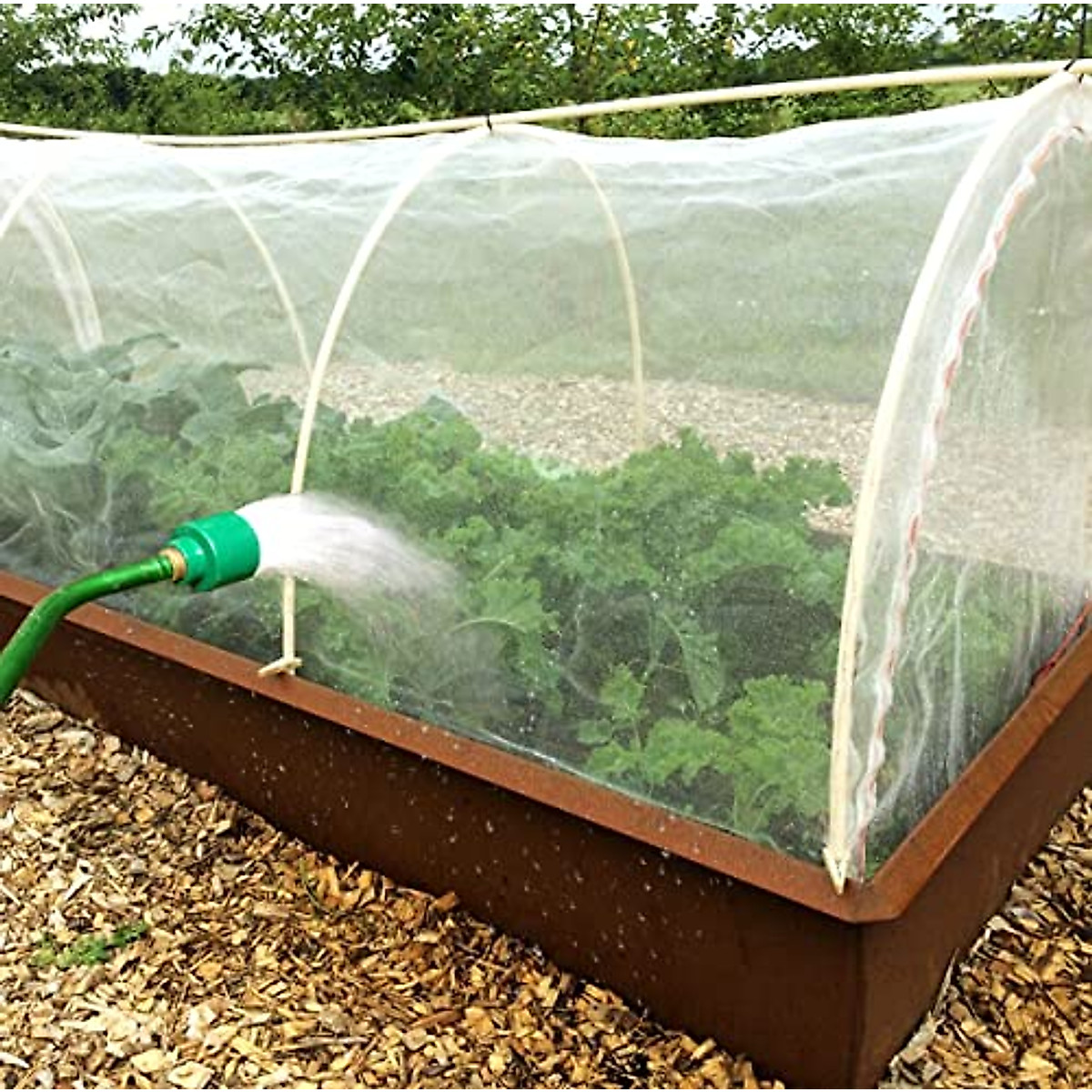 YELUCENS Garden Netting,(9.8ft-19.6ft) Garden Insect Netting Pest Barrier Mosquito Netting for Protect Vegetables Flowers Fruits Plant Covers Netting