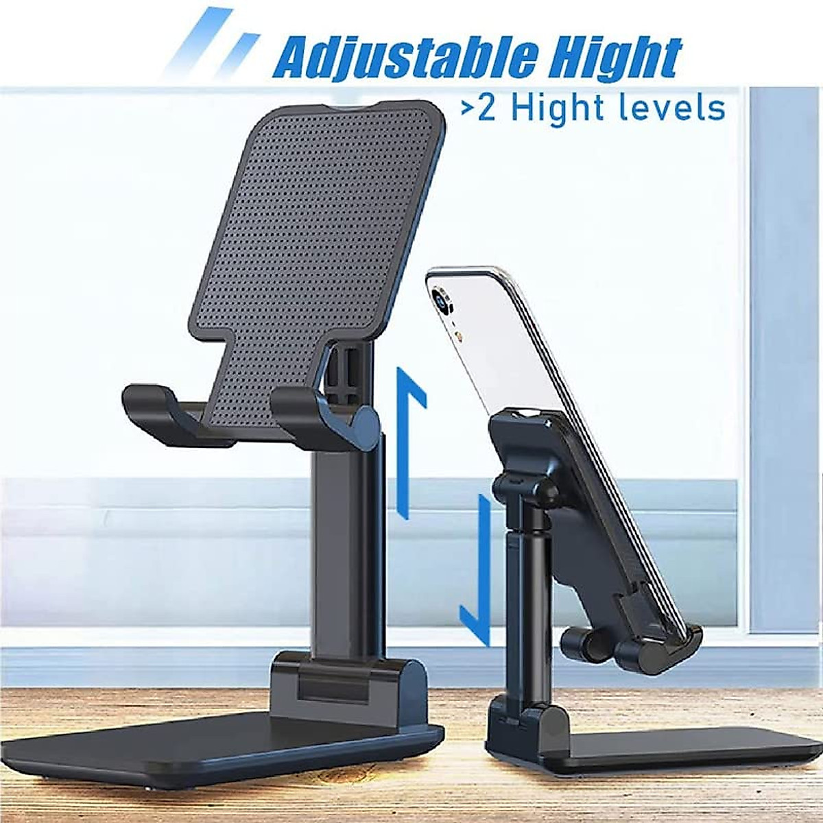 HGJTF Phone Case for Motorola ThinkPhone (6.6 Inch), with Foldable Phone Stand for Desk- Ultra-Thin Clear [Anti-Yellowing] [Shockproof] Soft Silicone TPU Bumper Cover Shell for Motorola ThinkPhone