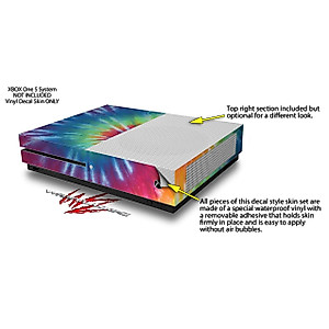 WraptorSkinz Decal Vinyl Skin Wrap Compatible with Xbox One S Console and Controllers - Tie Dye Swirl 104