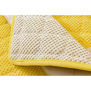 vctops Soft Corduroy Sofa Couch Cover, Plaid Sectional Couch Covers, Non-Slip Sofa Slipcover for Dogs Cats Kids(Yellow,43"x94")