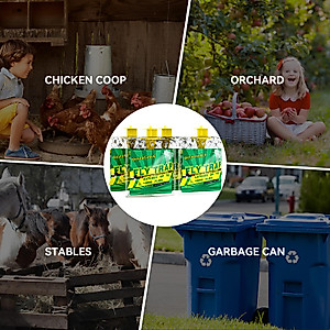 Fly Trap, 4 Pack Hanging Fly Traps Outdoor Home, Disposable Fly Catcher Outdoor with Premium Fly Bait, Pet Safe Pest Control, Flying Insect and Horse Fly Traps Outdoor for Backyard, Patio & Camping