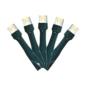 DecoBrite Warm White LED Battery Operated Christmas String Lights with 8 Modes Function 100 ct. 26ft (8m) Micro Bulbs on Green Wire Indoor Outdoor Holidays Patio Decoration (Warm White)