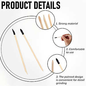 50 Pack Sanding Sticks 280 Grit Matchsticks Sanding Twigs Fine Detailing Sanding Sticks for Plastic Models Wood Hobby, 5.4 x 0.2 Inch