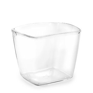Huang Acrylic Clear Square Mini Wastebasket Trash Can | Garbage Container Bin for Bathrooms, Kitchens, Home Offices | Shatter-Proof, Stylish, Durable and Compact Design