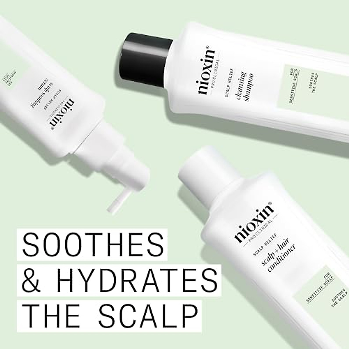 Nioxin Scalp Relief Cleansing Shampoo - Shampoo for Sensitive Scalp, 6.7 fl oz (Packaging May Vary)