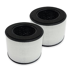 PUREBURG Replacement True HEPA Filters Compatible with Clarifion AerClear AS-AC207701-01 Air Purifier,4-Stage Filtration Activated carbon 2-in-1 Air Clean Dust VOCs,2-Pack