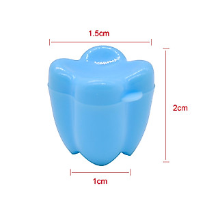 Angzhili Plastic Tooth Saver Necklaces Baby Tooth Boxes for Lost Teeth School Tooth Box for Kids (10pcs, Blue)
