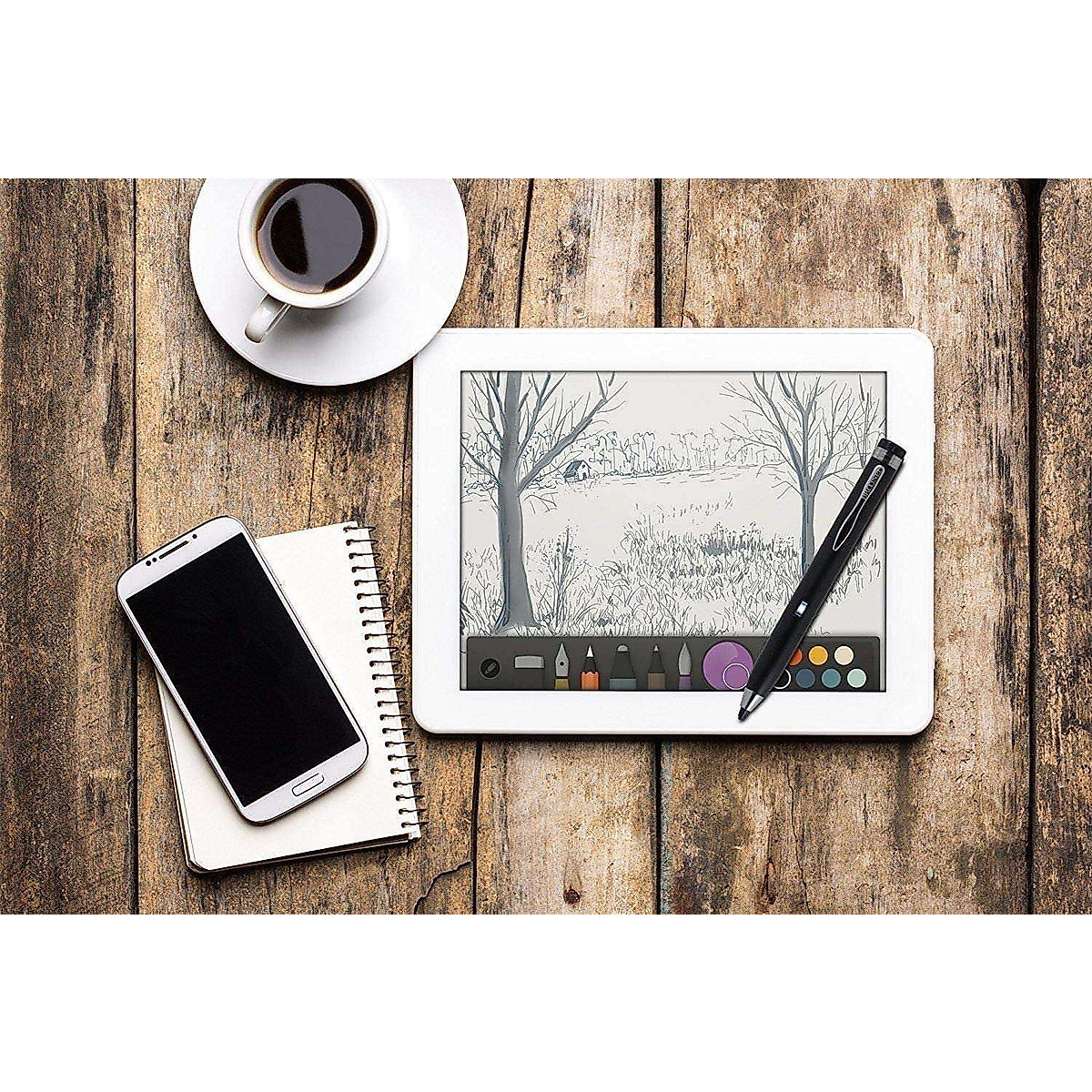 Broonel Black Fine Point Digital Active Stylus Pen - Compatible with ASUS Zenbook 14X OLED Space Edition (UX5401) 14"