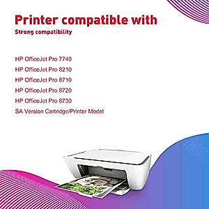 HOTCOLOR 954 Ink Cartridges Replacement for HP 954XL Ink Cartridges Combo Pack for 8710 8720 7740 8210 8730 Printer (BK/C/M/Y, 4Pack)