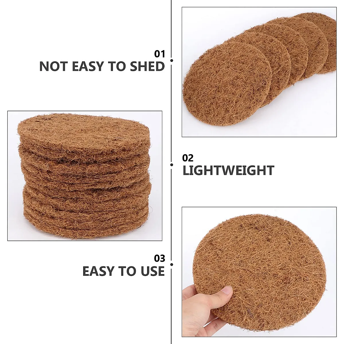 POPETPOP Pigeon Nest Pad: 10pcs Bird Pigeon House Pad Nesting Box Pads Coir Pad Chicken Nest Mat Nest Accessory for Chickens Pigeon