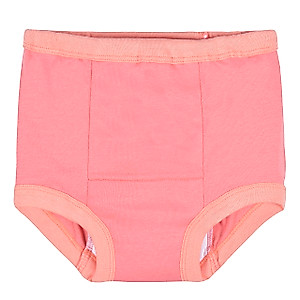 Gerber Baby Girls Infant Toddler 4 Pack Potty Training Pants Underwear Peach and Yellow 3T
