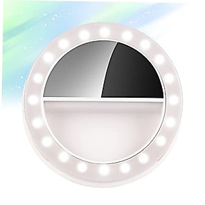UKCOCO 1pc Portable Ring Light for Phone Clip-on Selfie Light Selfie Light Ring Fill Light Cell Phone Lens White Phone Ring Light Selfie Light Phone Selfie Light Portable Selfie Light