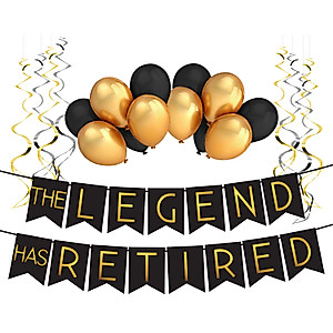 "The Legend Has Retired" Retirement Decoration Pack - Retirement Party Supplies, Gifts and Decorations by Sterling James Company