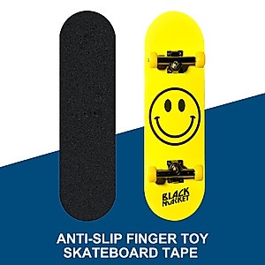 Haisalin 20Pcs Fingerboard Grip Tape, Precut Fingerboard Foam Grip Tape,Foam Grip Tape for Fingerboards, Precut & One Step Instal(20)