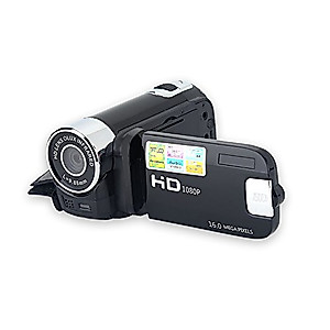 fosa Camera Camcorder, Portable Digital Video Camcorder Handy Camera Full HD 270° Rotation 1080P 16X High Definition Digital Camcorder Video DV Camera Great Kids(Black)