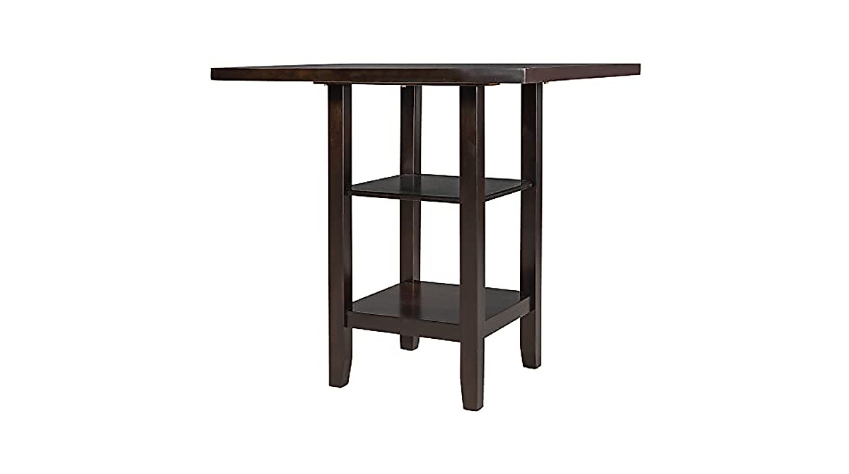 Merax 5-Pc Farmhouse Counter Height Dining Set - Storage & Chairs