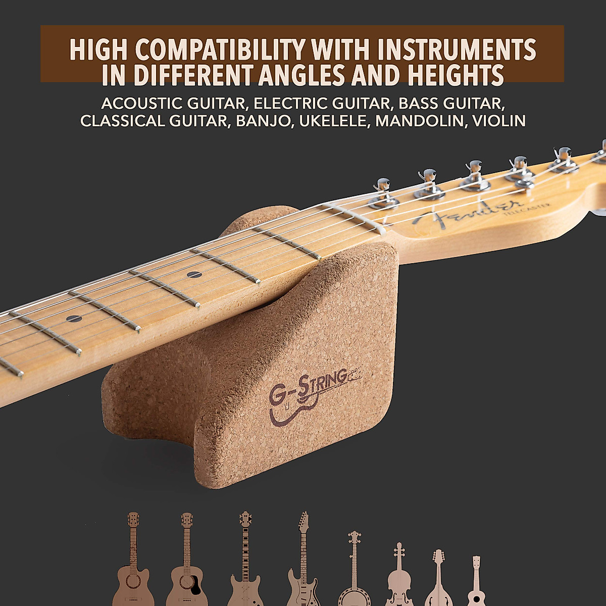 Guitar Neck Rest Cradle + Guitar String Winder Tool and Guitar String Cutter - Guitar Accessories Tool Kit for luthier Repair, Maintenance and Cleaning