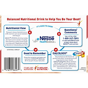 Boost Original Nutritional Energy Balanced Nutritional Drink (6 Count (Pack of 2), Peaches & Creme)