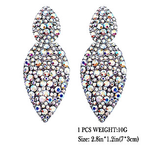 HAISWET Women's Sparkly Crystal Statement Rhinestone Drop Dangle Earrings for Women