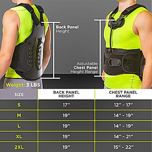 TLSO Thoracic Full Back Brace - Treat Kyphosis, Osteoporosis, Compression Fractures, Upper Spine Injuries, and Pre or Post Surgery with This Hard Lumbar Support for Men and Women (Small)