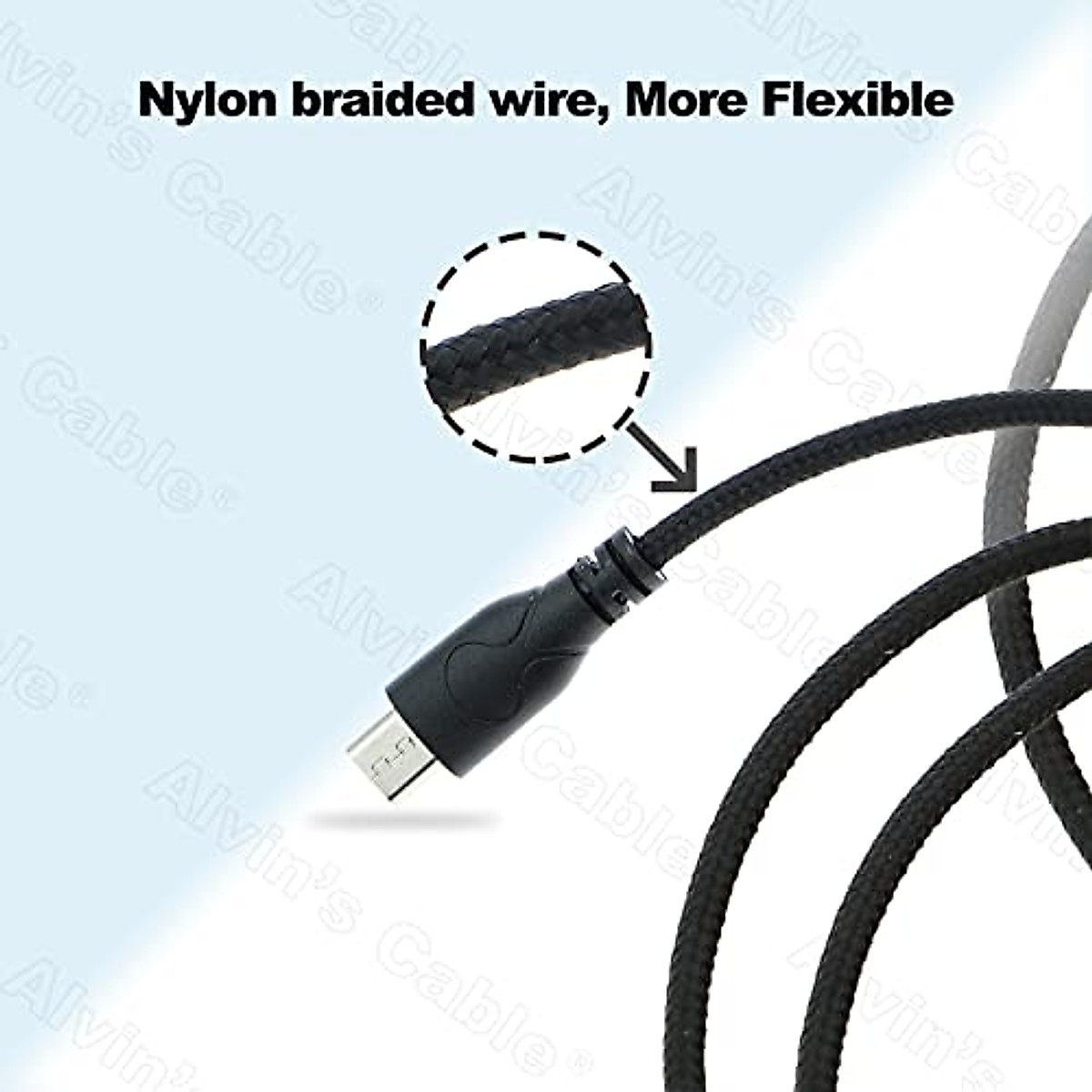 Alvin's Cables Micro USB to D Tap AlvinTap Protective DTap Motor Power Cable for Tilta Nucleus Nano
