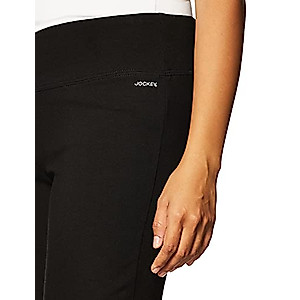 Jockey Women's Activewear Cotton Stretch Bootleg Pant, Black, XL