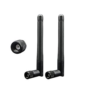 WiFi Antenna PC Bluetooth Antenna Dual Band 2.4Ghz 5Ghz 3dBi RP-SMA Male (with No Pin) for Gaming Motherboard, RV Camera, Mini PCIE M.2 Wireless Card, Router - 2 Pack