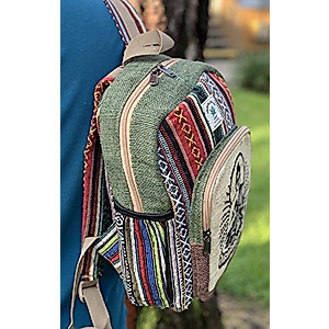 Unique design Himalaya Hemp Backpack Small Backpack Hippie Backpack Festival Backpack Hiking Backpack 100% Hemp|100 VEGAN| FAIR TRADE | Handmade with Love.