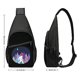FunnyStar Mutli Color Forest Bigfoot Sasquatch Sling Bag Crossbody Backpack Shoulder Chest Daypack For Travel Hiking