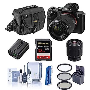 Sony Alpha a7II Digital Camera with FE 28-70mm f/3.5-5.6 OSS Lens - Bundle with Camera Case, 32GB Class 10 SDHC Card, Filter Kit (UV/CPL/ND2), Clean Kit, SD Card Reader, Card Wallet