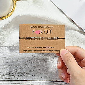 Tarsus White Elephant Gifts, Morse Code Bracelets Jewelry Gifts for Women Men Best Friend