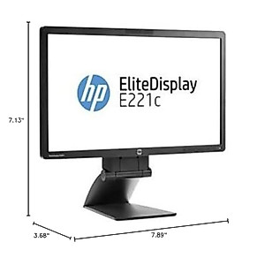 HEWLETT-PACKARD D9E49A8#ABA / Business E221c 21.5 LED LCD Monitor - 16:9 - 7 ms Adjustable Display Angle - 1920 x 1080 - 250 Nit - 1,000:1 - Speakers - DVI - VGA - USB - Black by HP