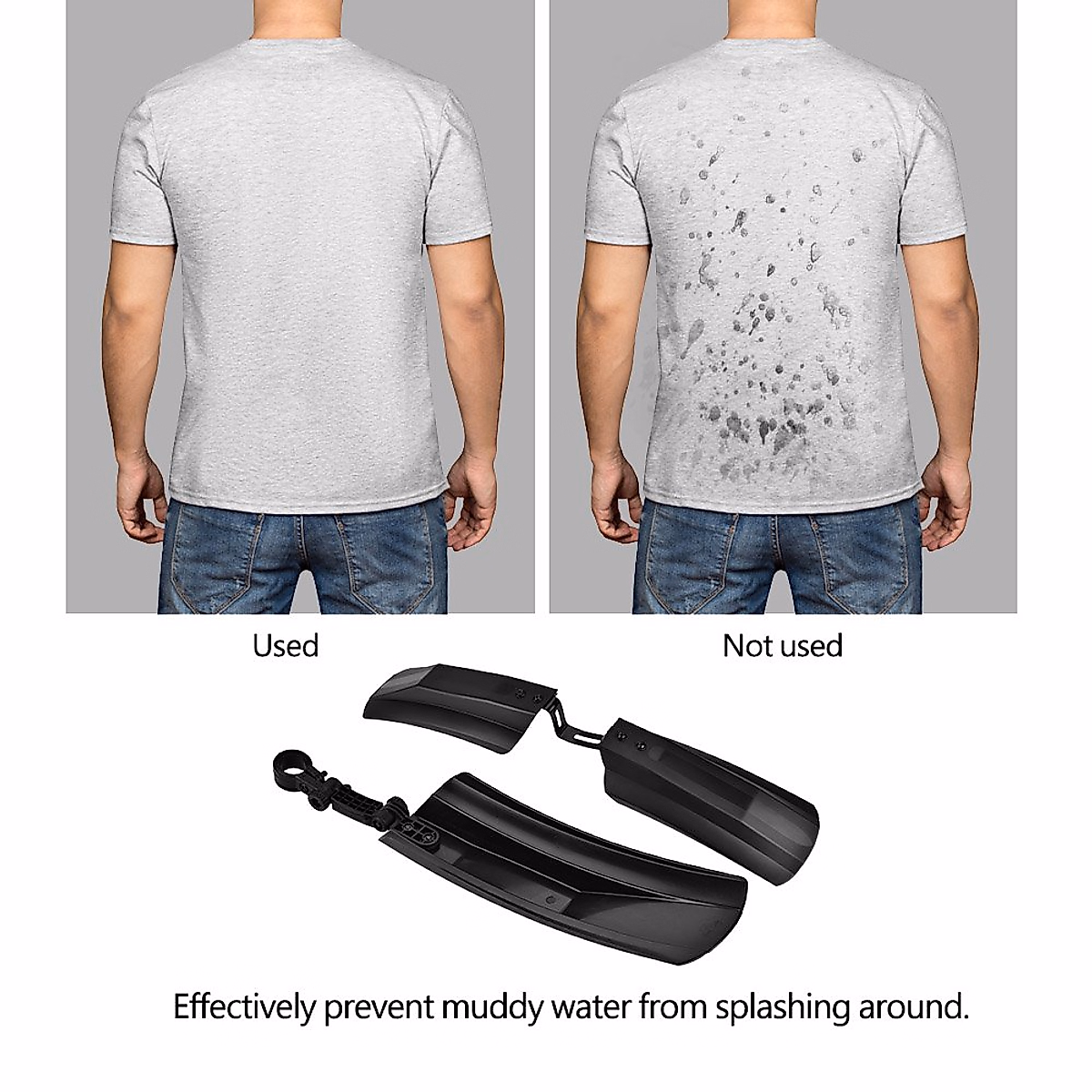 Mudguard, ycle Front Back Rear Tire Mud Guards Kit Quick Release Cycling s Set for Road Mountain BMX Black Red Power Rover Front Mud Fende Fat tire s